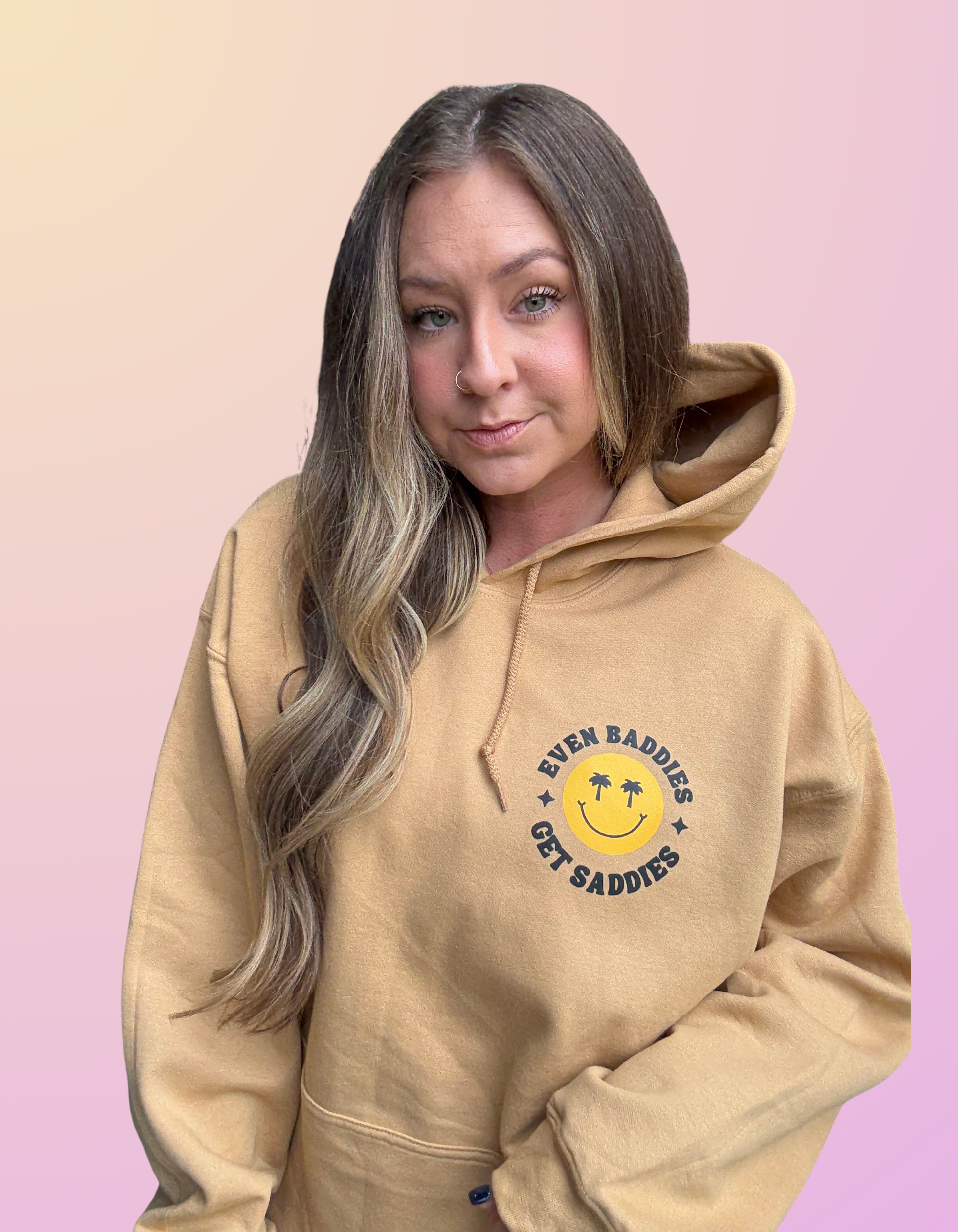"Baddies" Old Gold Hoodie – Earth Wind and Plants